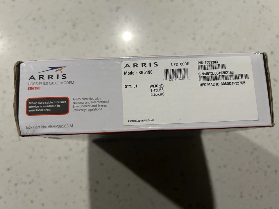 ARRIS SURFboard DOCSIS 3.0 Cable Modem - SB6190 - Open Box Tested See ...