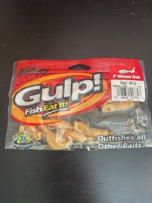 Berkley Gulp! 2-3" Minnow Grub 15-20ct Pearl White NIP | eBay