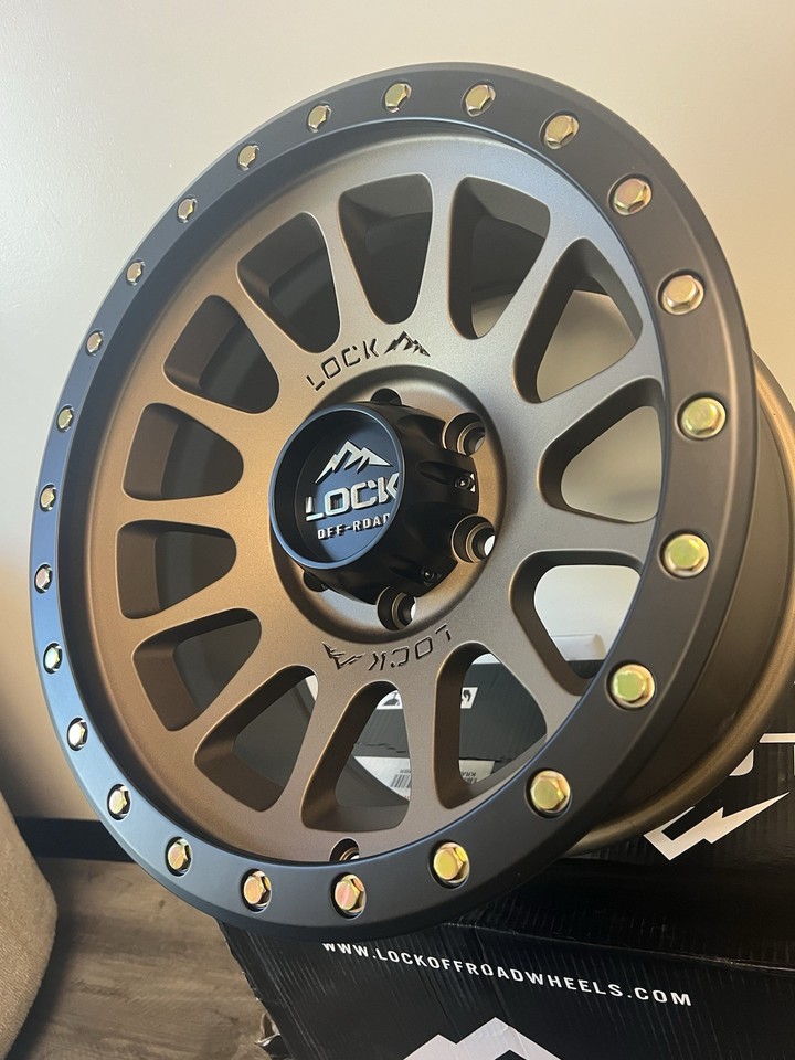 (4) 17X9 LOCK OFF-ROAD YOSEMITE MATTE BRONZE W/BLACK LIP(6X139.7 ...
