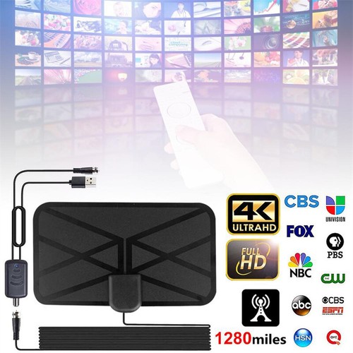 4K Digital Antenna TV Indoor With Amplifier Signal Booster 3600 Miles ...