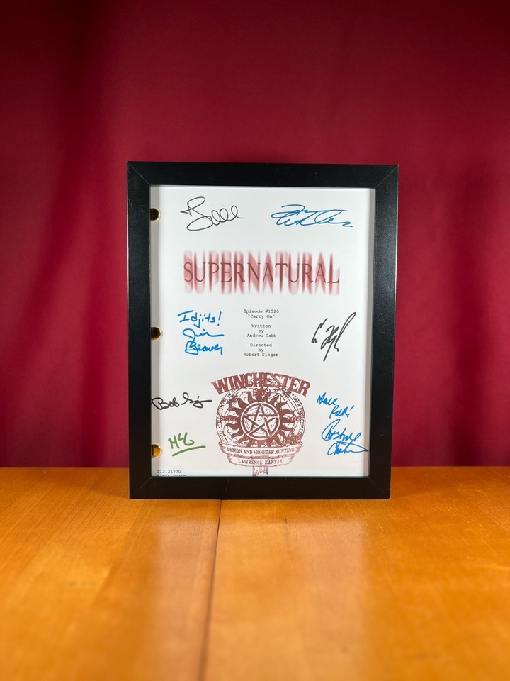 Supernatural Series Finale Script Signed- Autograph Reprints ...