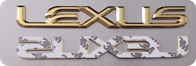 LEXUS GOLD PLATED SCRIPT. Fits Most Lexus Emblem Rear Trunk Sizes 7.5 ...