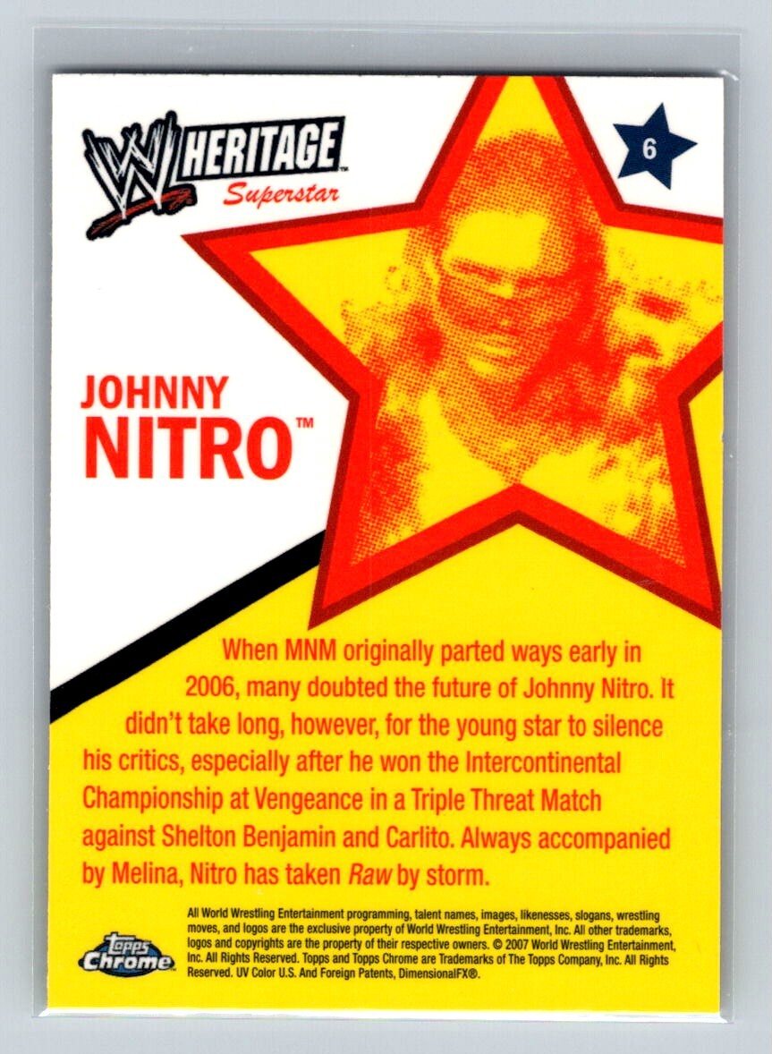 2007 Topps Chrome Heritage II WWE Johnny Nitro #6 | eBay