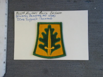 1990's issue 800th Military Police Patch (attached 22nd Support Command), new | eBay