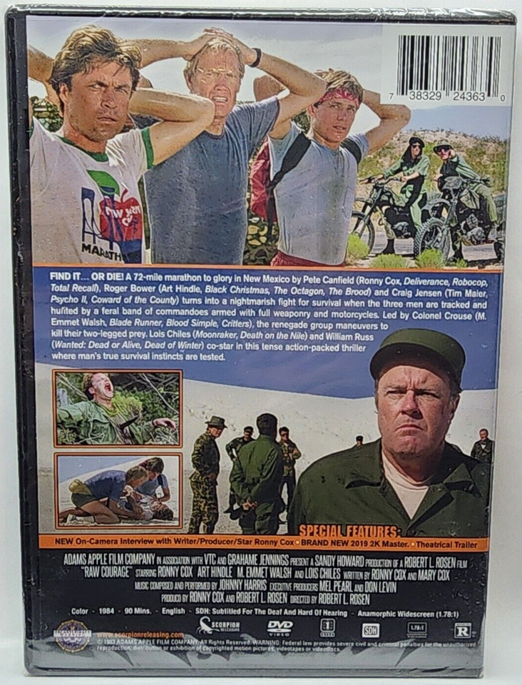 Raw Courage (DVD, 1984) Ronny Cox, Art Hindle, M. Emmet Walsh, Lois Chiles 738329243630| eBay