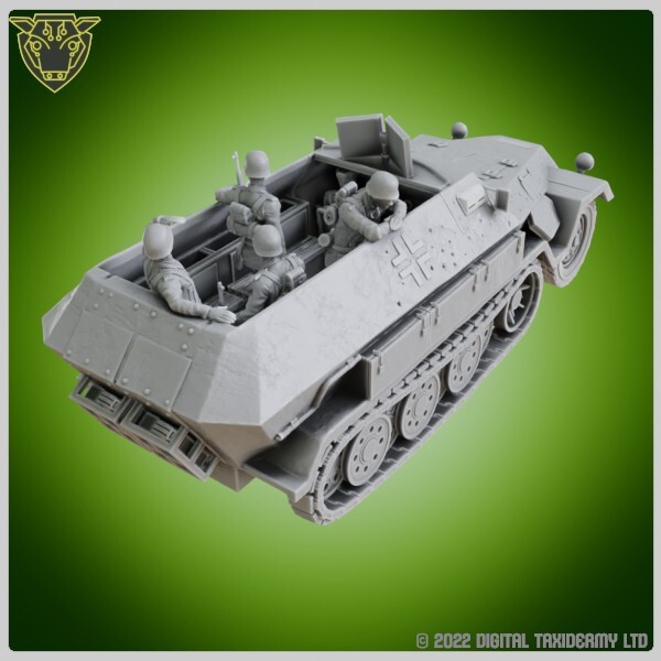 SdKfz 251 Hanomag APC Half Track - WW2 28mm 15mm 20mm bolt action FOW ...