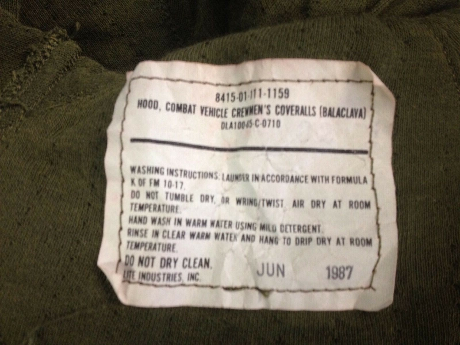 Balaclava Vehicle Crewmans Hood CVC USGI Military Surplus | eBay