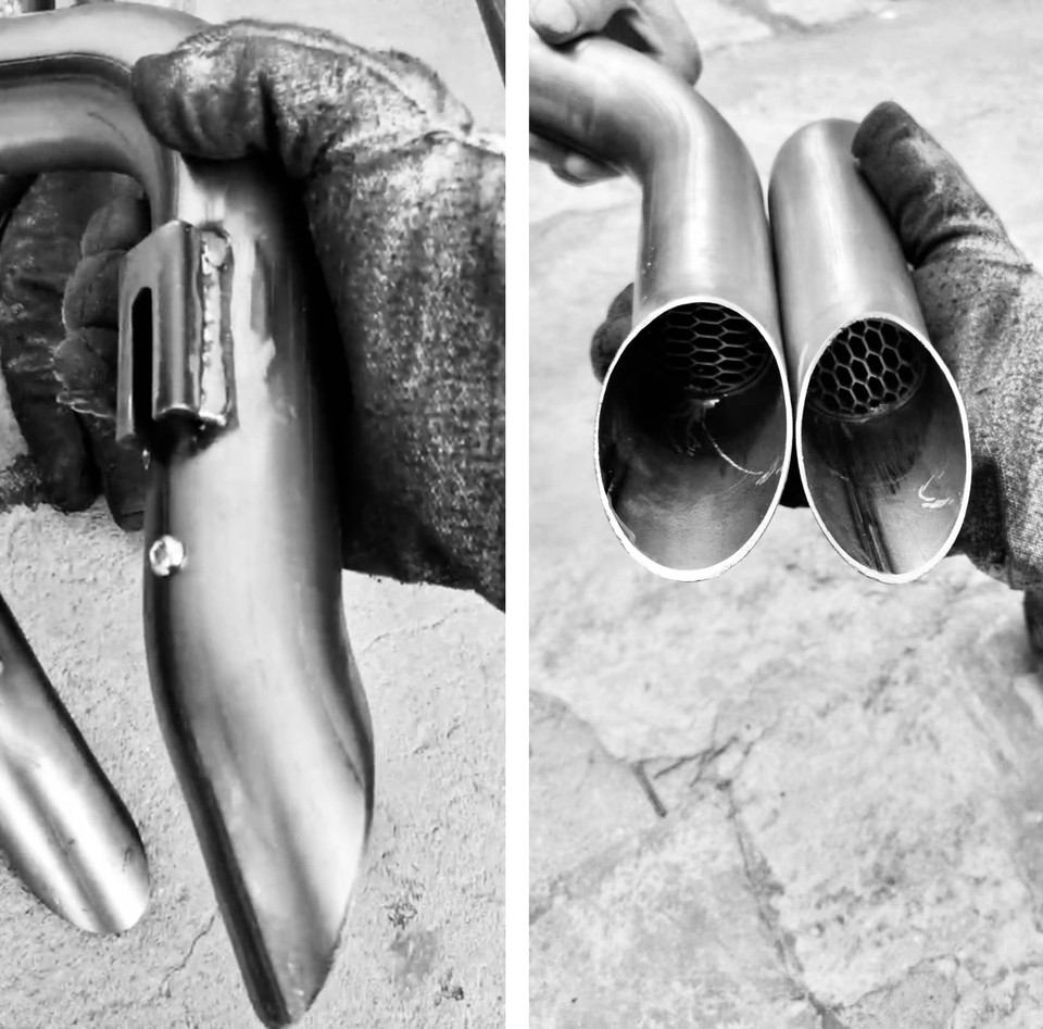 2" LAF Exhaust Pipes w/ Torque Cone&Baffle for Harley Sportster Chrome ...