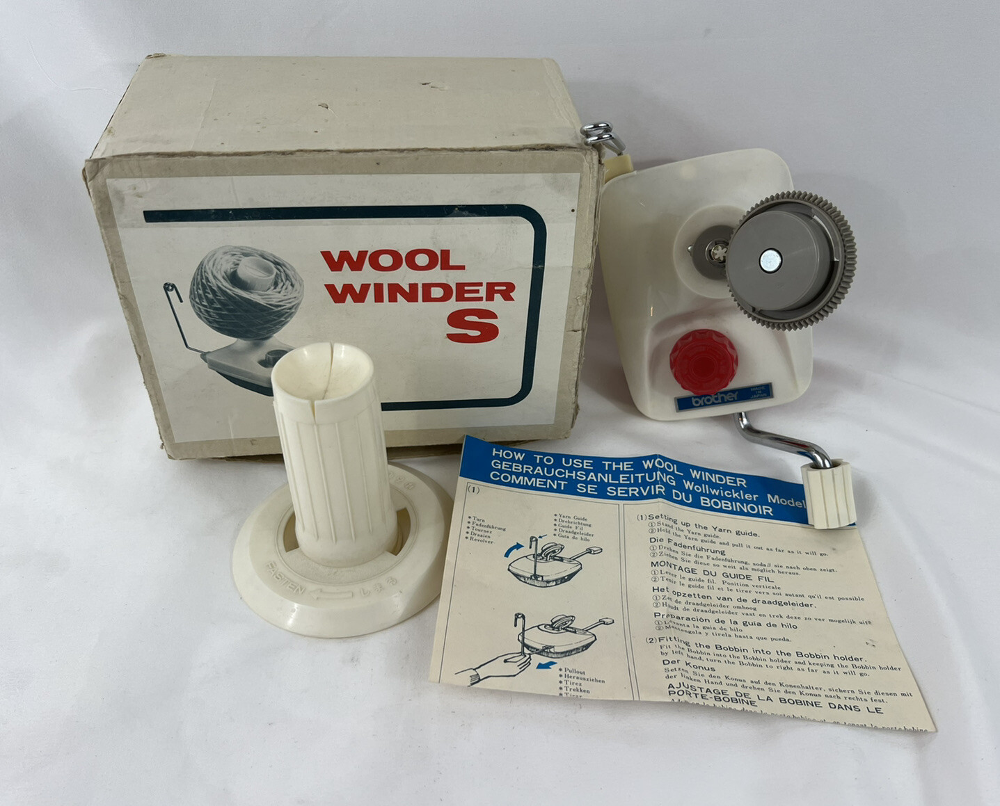 Vintage Wool Yarn Ball Winder Model S String Cord Large Hand Crank ...