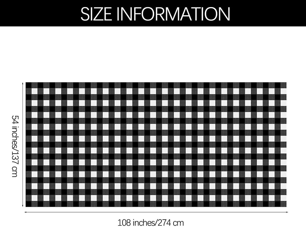 Picnic Tablecloth Pattern Black And White