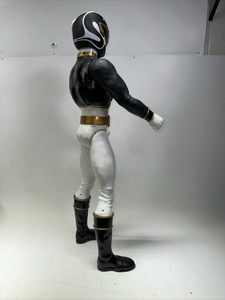 Giant 31" Power Ranger Megaforce Black Ranger Poseable Action Figure ...