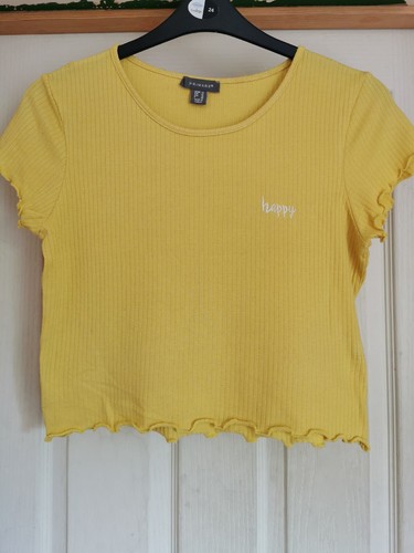 Ladies Yellow T Shirt. Primark. Size 14 | eBay UK