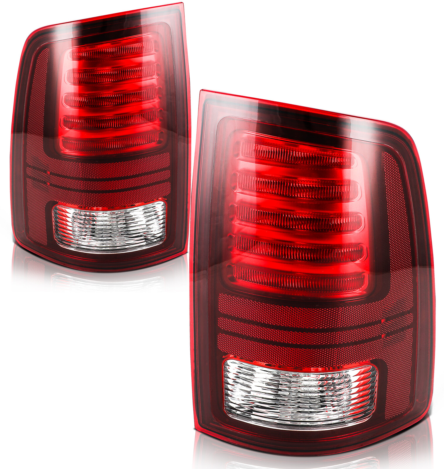 Red Rear Pair LED Tail Light Lamp Assembly For 2013-2018 Ram 1500 2500 ...