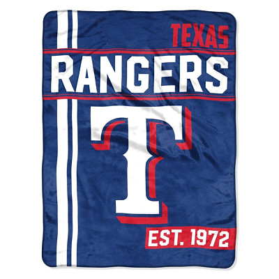Texas Rangers MLB 46"x60" Super Plush Micro Throw Blanket Blue / White ...