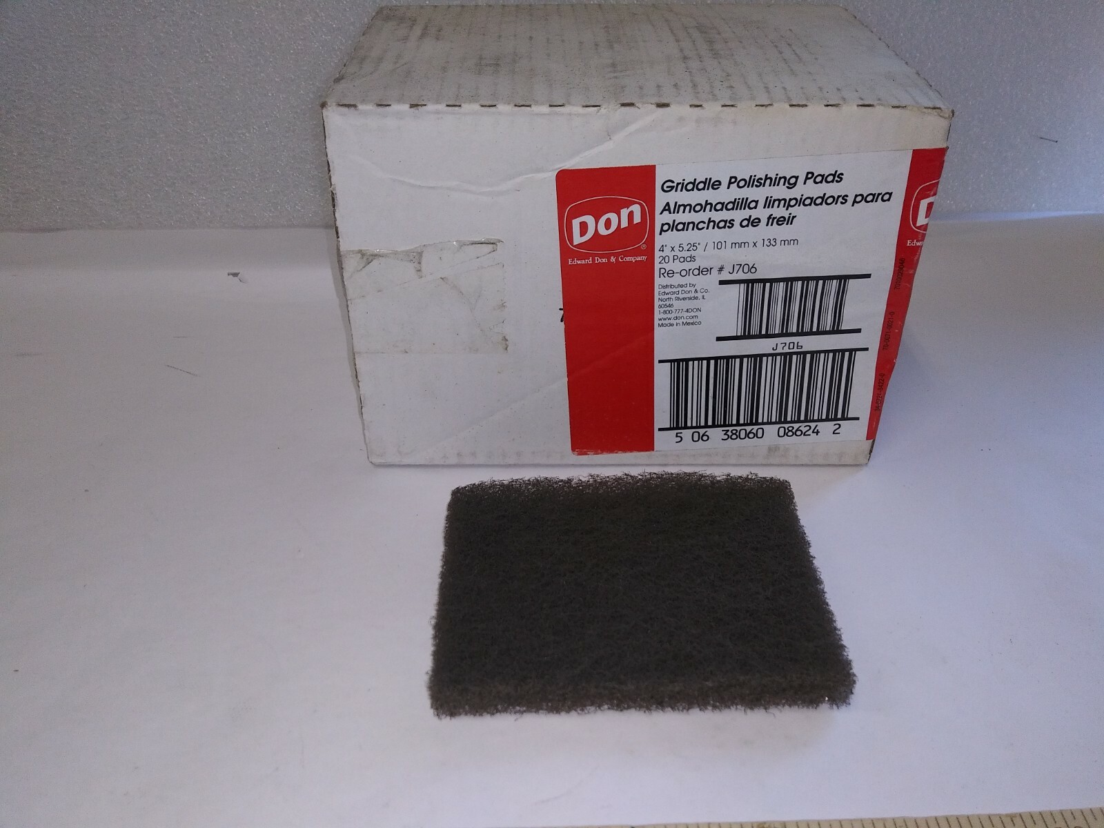 20 DON Heavy Duty GRILL POLISHING PADS 4" x 5 1/4" - Griddle Scour Pad ...