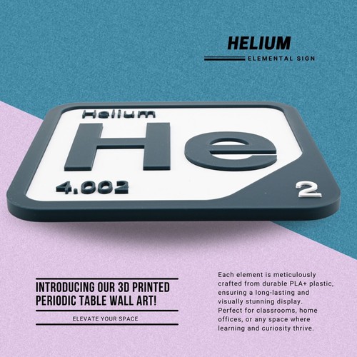 Helium Periodic Table Tile, Collectible Gift | eBay