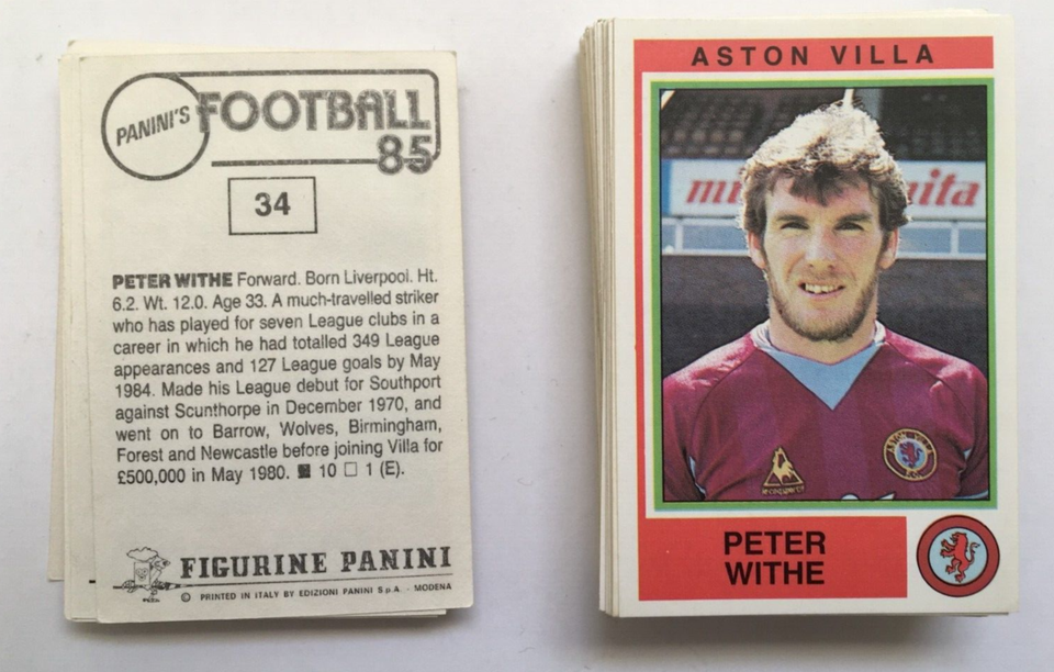 Panini Football 85 Stickers - Complete Your Collection (£1 Per Sticker ...