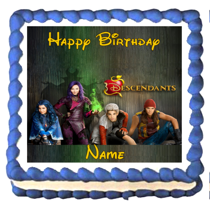 DESCENDANTS Edible Cake topper image decoration | eBay
