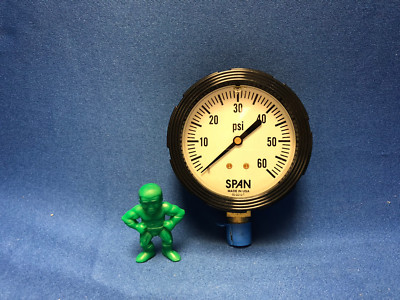 SPAN LFS-210-60-G-CERT Pressure Gauge - 60 PSI - 2 1/2" (5NMV8) | eBay