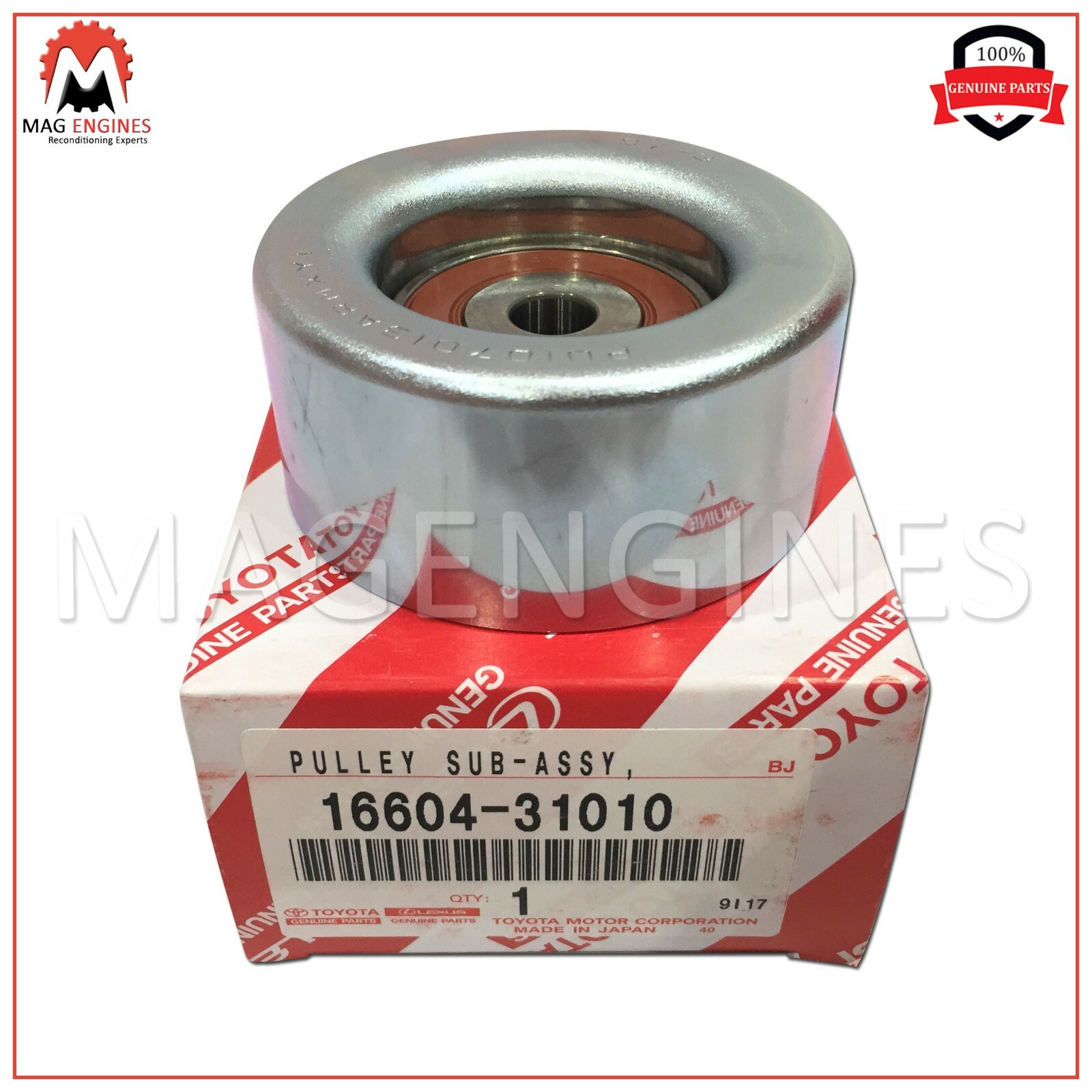 16604-31010 GENUINE OEM PULLEY SUB-ASSY, IDLER, NO.2 1660431010 | eBay ...