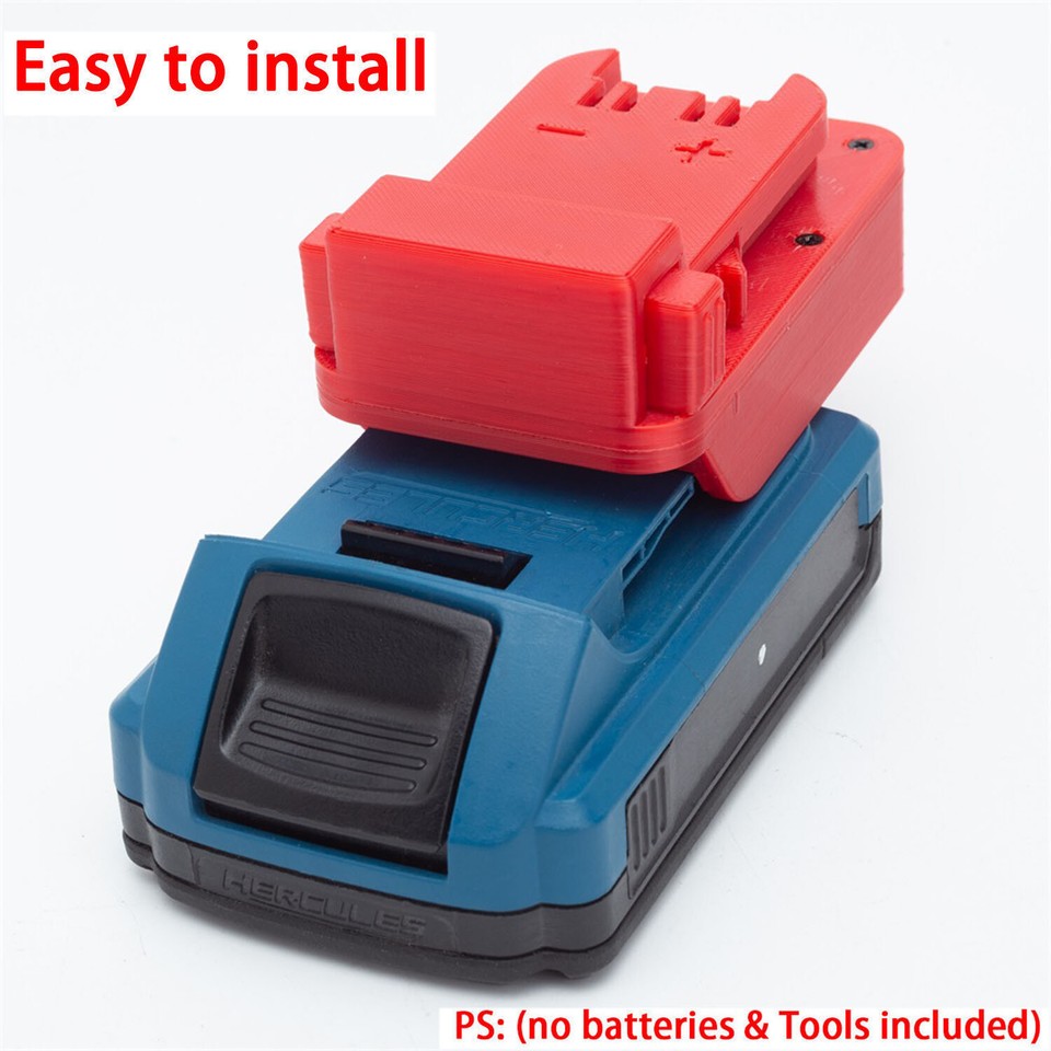 Adapter For Hercules 18V Li-ion Battery to on Milwaukee 18V Power Tools ...