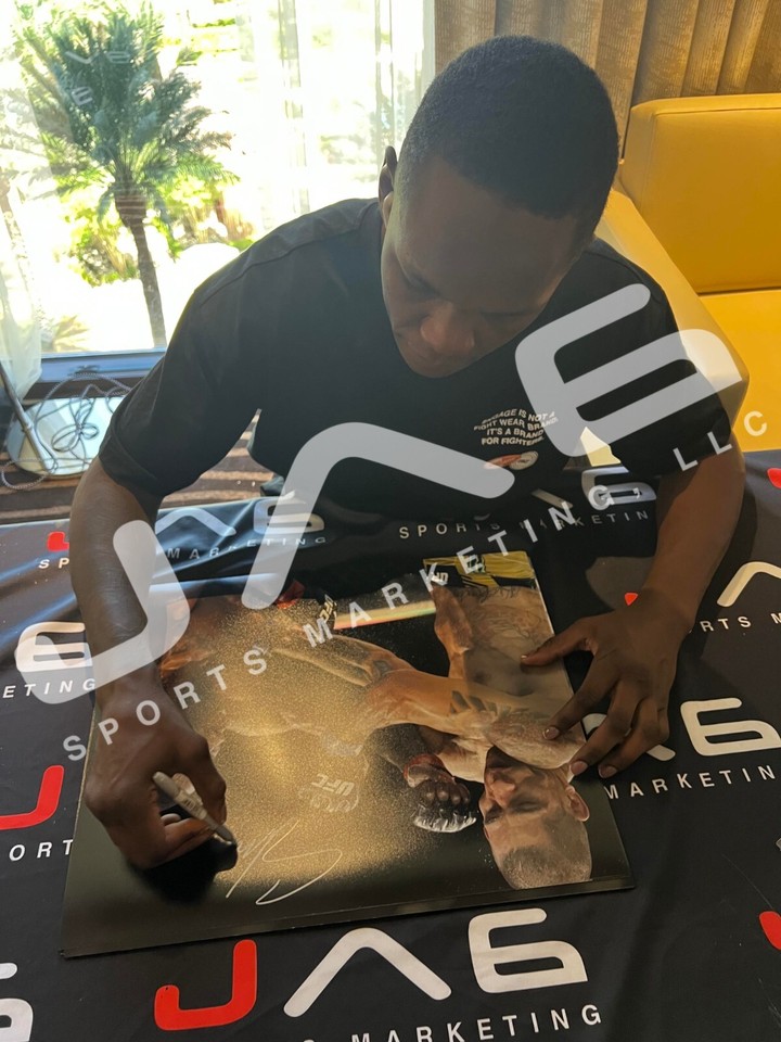 Israel Adesanya autographed signed 16x20 photo UFC Alex Pereira JSA ...