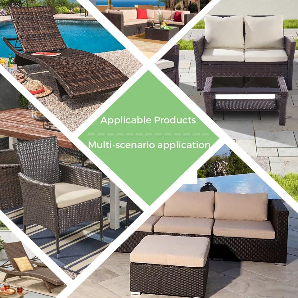 120Ft Wicker Repair Kit Plastic Wicker Repair for Patio Wicker ...