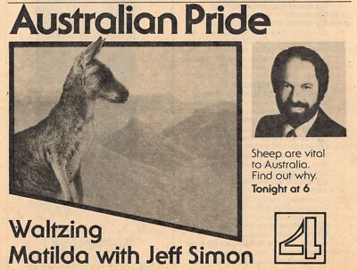 1979 KRON SAN FRANCISCO TV NEWS AD JEFF SIMON REPORTER AUSTRALIAN PRIDE ...