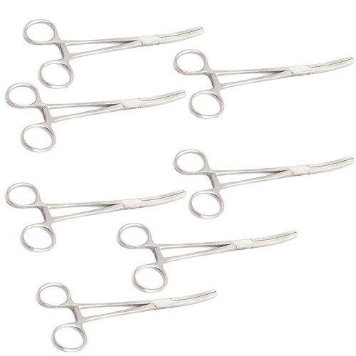 6 FERGUSON ANGIOTRIBE Forceps 6.50" Curved Surgical Veterinary ...