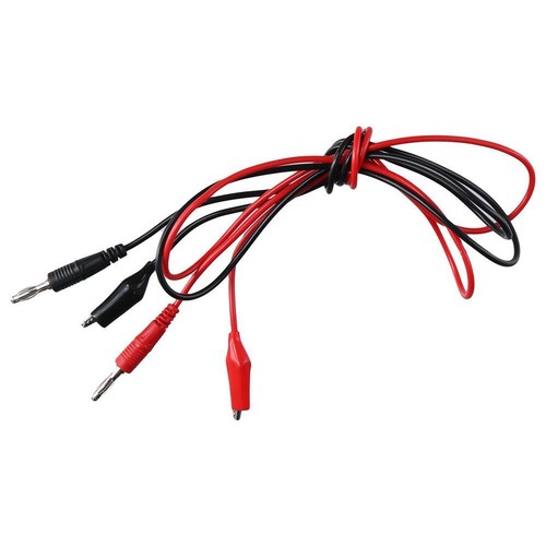 2PCS Red & Black Crocodile Clip Multimeter Test Cable Multimeter | eBay ...