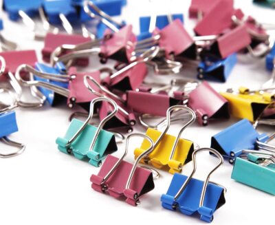 19mm Bulldog Clips Foldback Metal Binder paper Grip Assorted multi ...