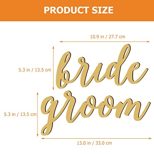 Bride And Groom Chair Signs Wooden Chair Banner With Ribbon Wedding ...