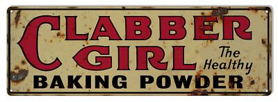 CLABBER GIRL THE HEALTHY BAKING POWDER 18" HEAVY DUTY USA MADE METAL ...