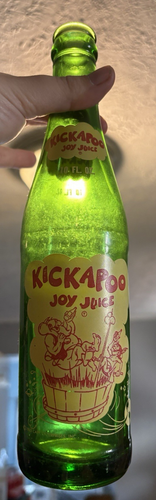 KICKAPOO JOY JUICE 10 OZ SODA BOTTLE KINSTON WASHINGTON NEW BERN ...