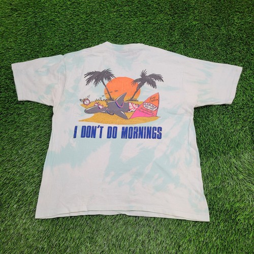 Vintage 90s Ron-Jon Surf-Shop Shark Shirt Large 22x26 Blue | eBay