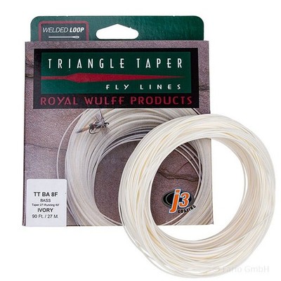 TOP Qualitäts Fliegenschnur TRIANGLE BASS TAPER WF6F Ivory von Royal ...