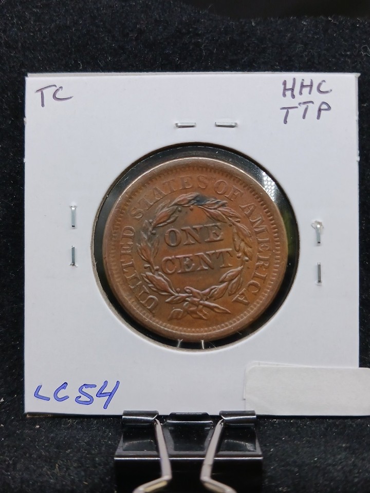 1855 Upright 5s Large Cent Coin LC54 | eBay