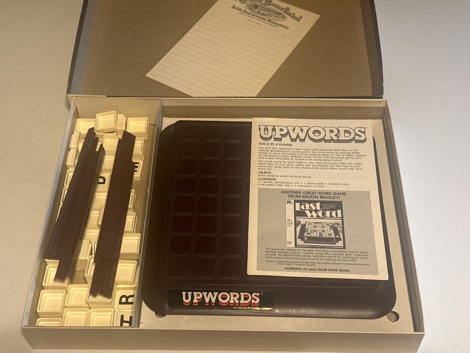 Vintage UPWords Board Game 1988 Milton Bradley 3 Dimensional Complete | eBay