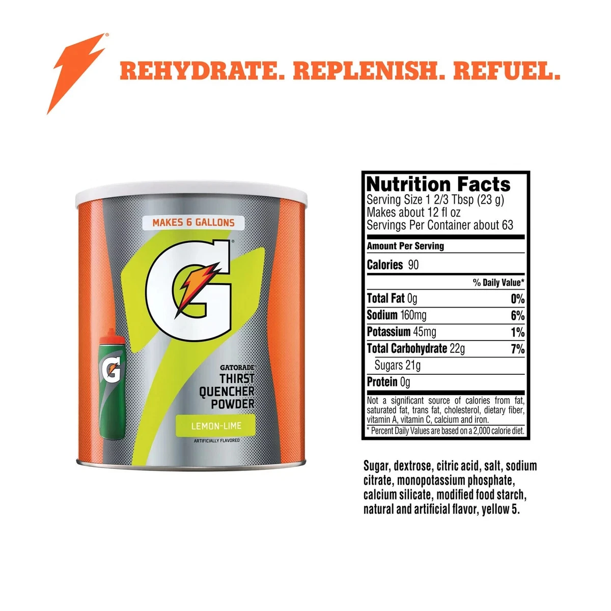 Gatorade Lemon Lime Nutrition Facts