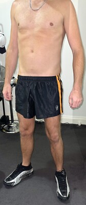 TIGERS STYLE SHINY RUGBY LEAGUE FOOTY SHORTS - SMALL - 38” / 95CM | eBay