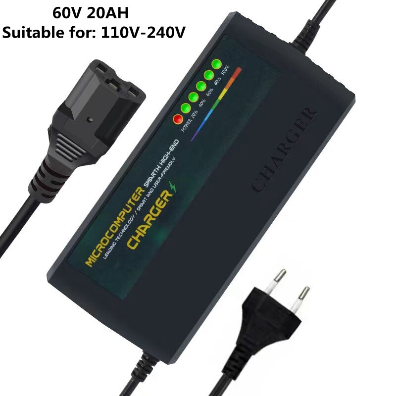 48/60/72V 20A Smart Battery Charger for GEL AGM Liquid Lead Acid ...