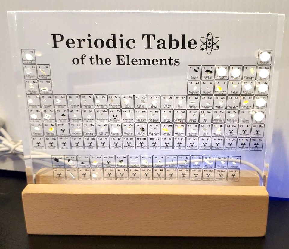 Light Up Base Periodic Table of The Elements Acrylic Periodic Table ...