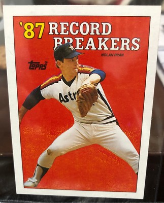 1988 Topps Baseball Card #6 Nolan Ryan 87 Record Breakers | eBay