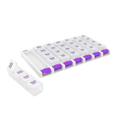 PILL ORGANIZER WITH REMOVABLE TRAYS SHOWING MORNING, NOON, BED TIME | eBay