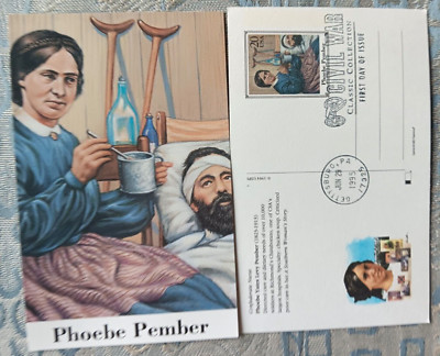 CIVIL WAR PHOEBE PEMBER CONFEDERATE NURSE 1995 FLEETWOOD CACHET FIRST ...