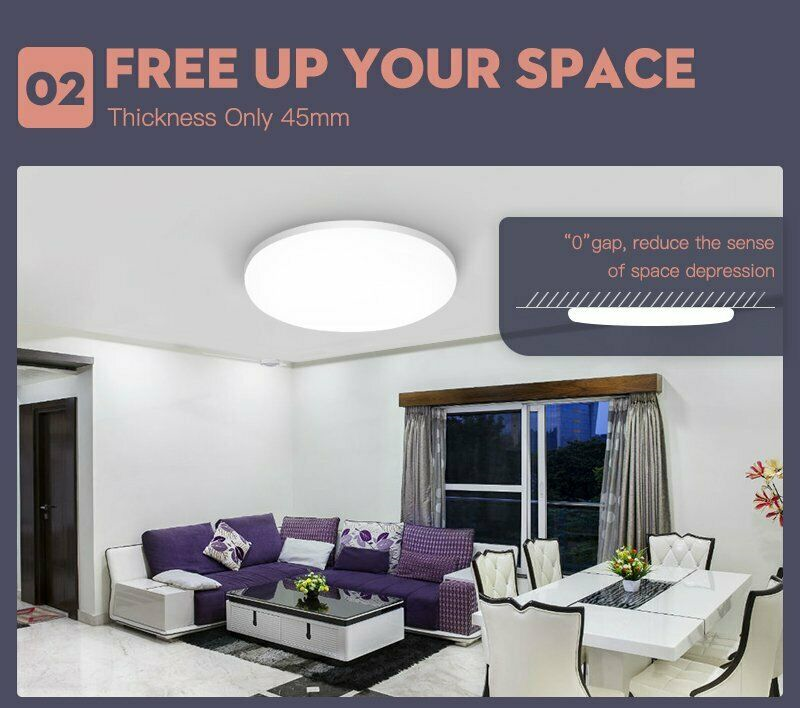 36W LED Surfac e Mount Fixture Ceiling Light Bedroom Kitchen Round ...