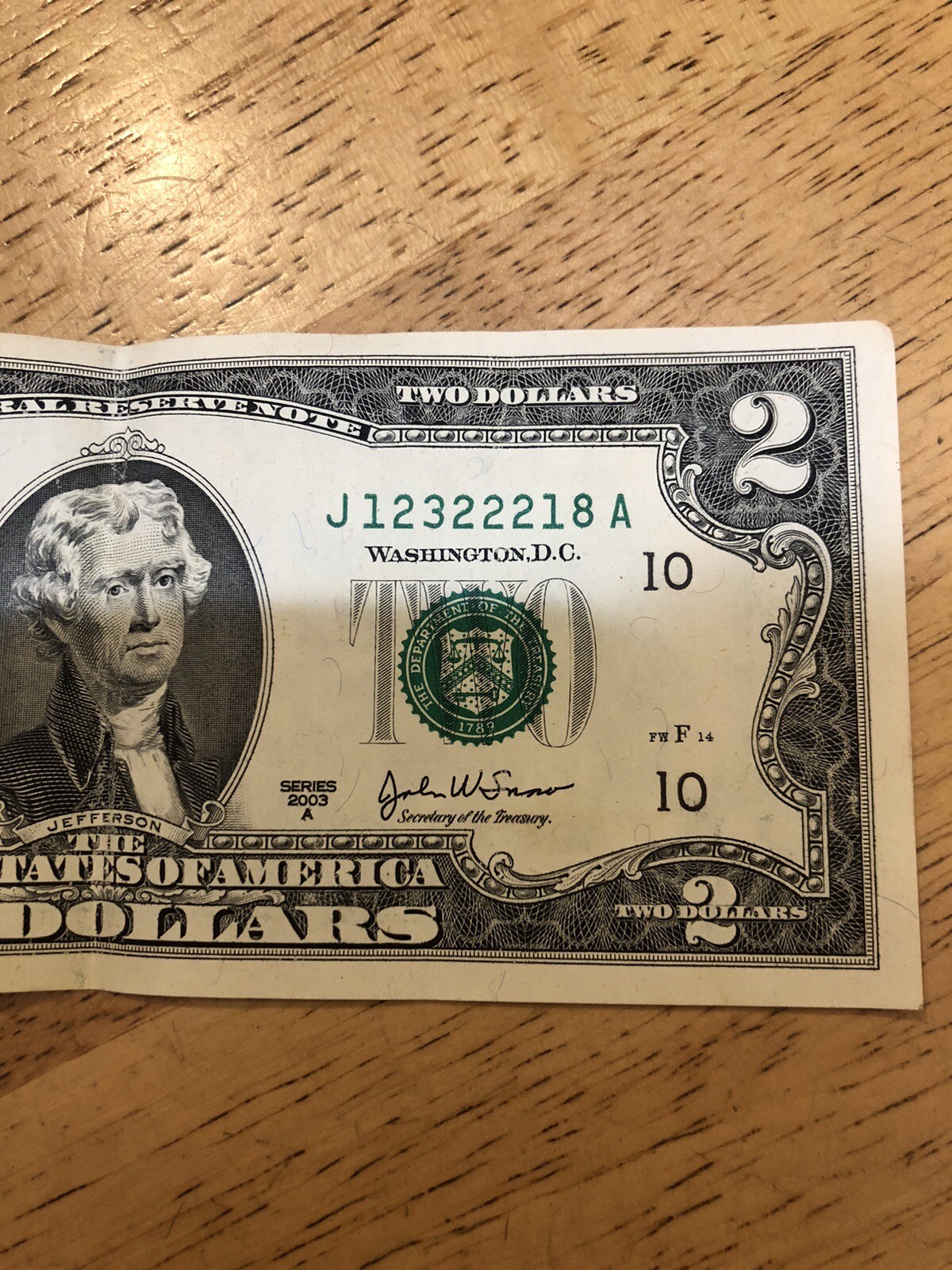 Rare 2 dollar bill 2003 series a | eBay