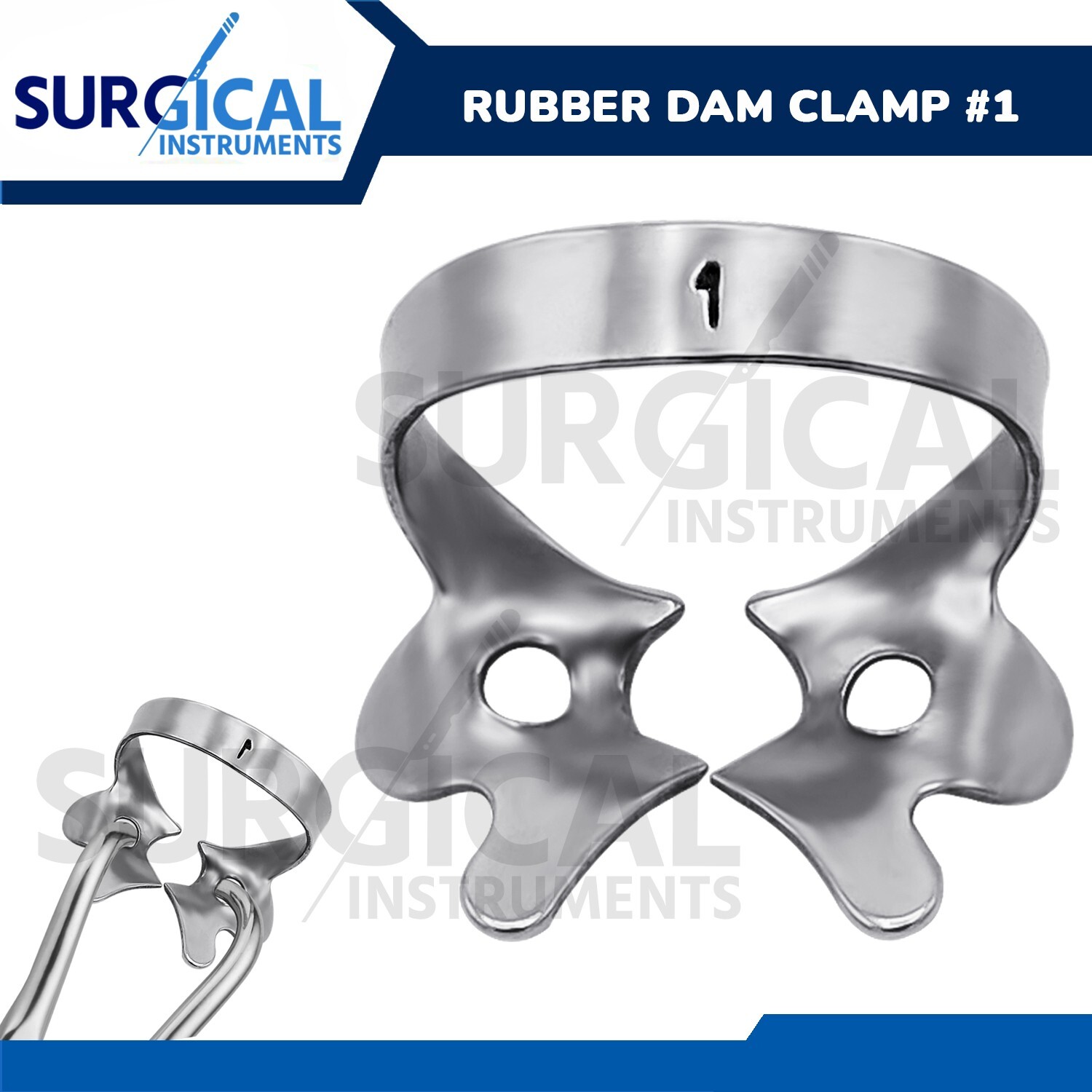 Endodontic Rubber Dam Clamps #1 Stainless Steel Surgical Dental German ...