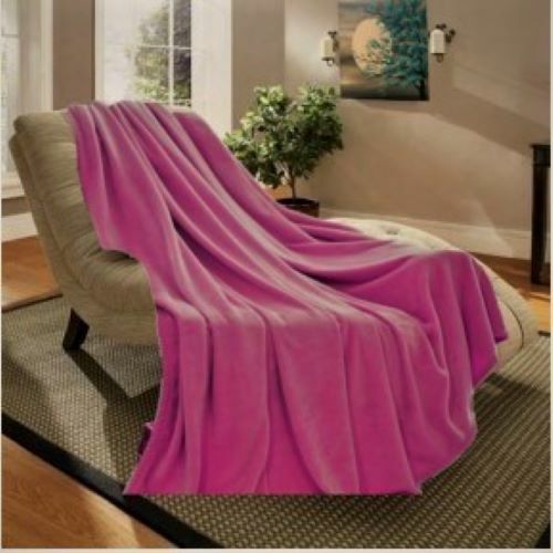 SMALL THROW SOLID SOFT BED BLANKET MICRO-PLUSH COMFORT FLEECE SUPER ...