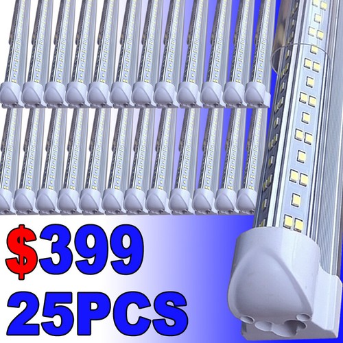 25 PCS T8 8FT 144W LED Shop light Fixture 6500K 8 Foot LED Tube Light ...